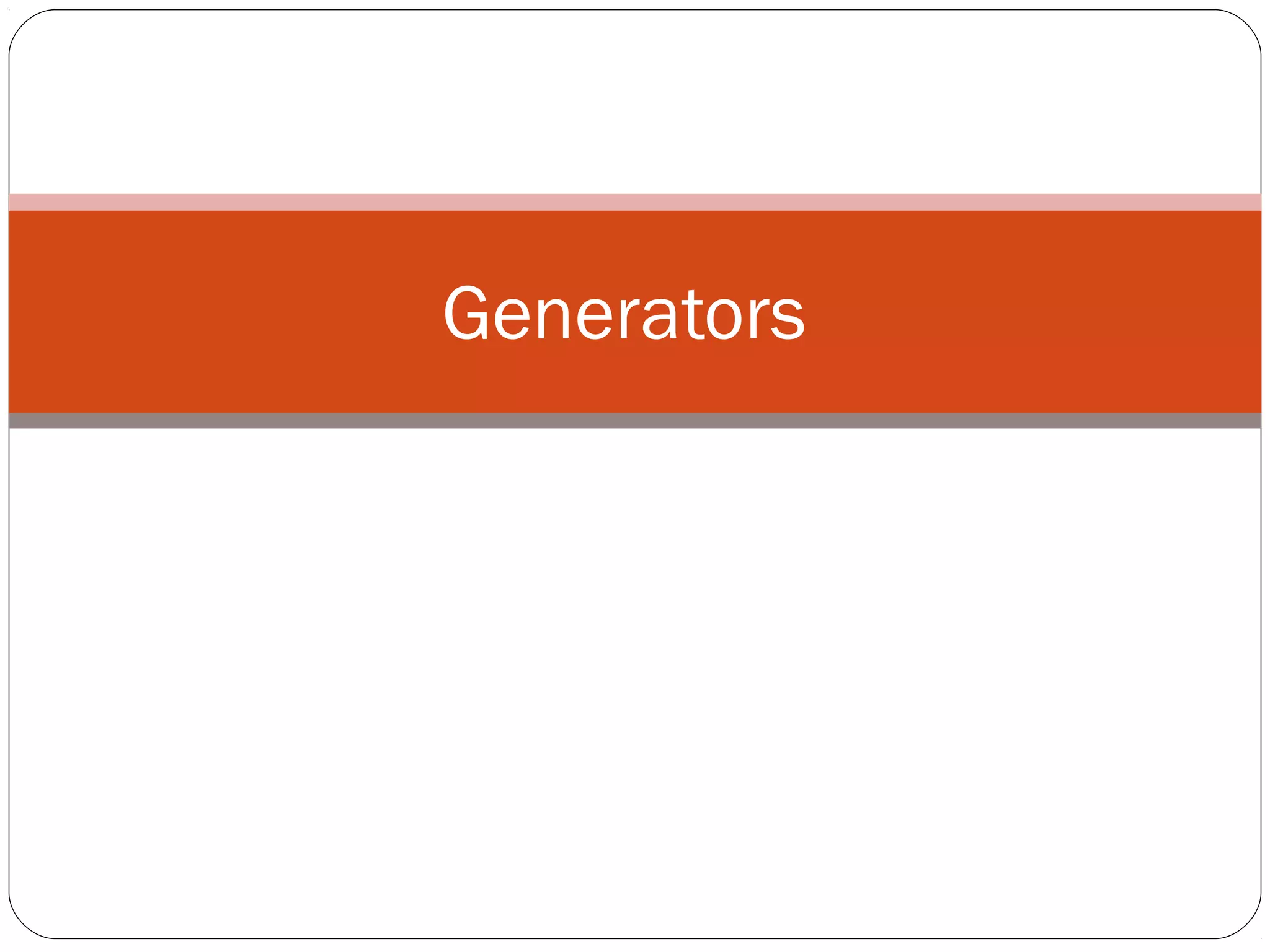 Fire Safety & Generators | PPT