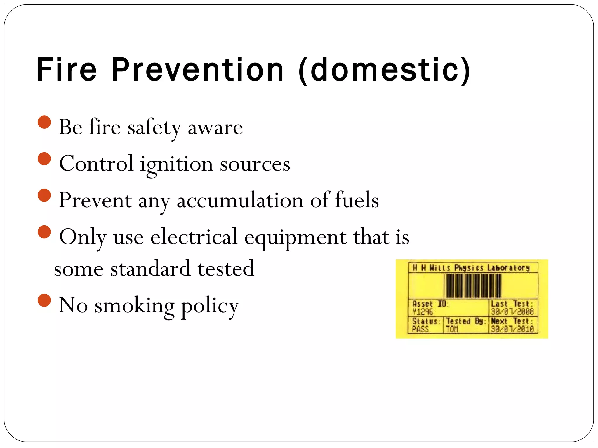 Fire Safety & Generators | PPT