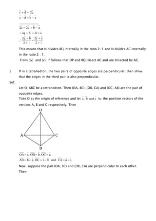 Class 12 Maths - Vectors | PDF