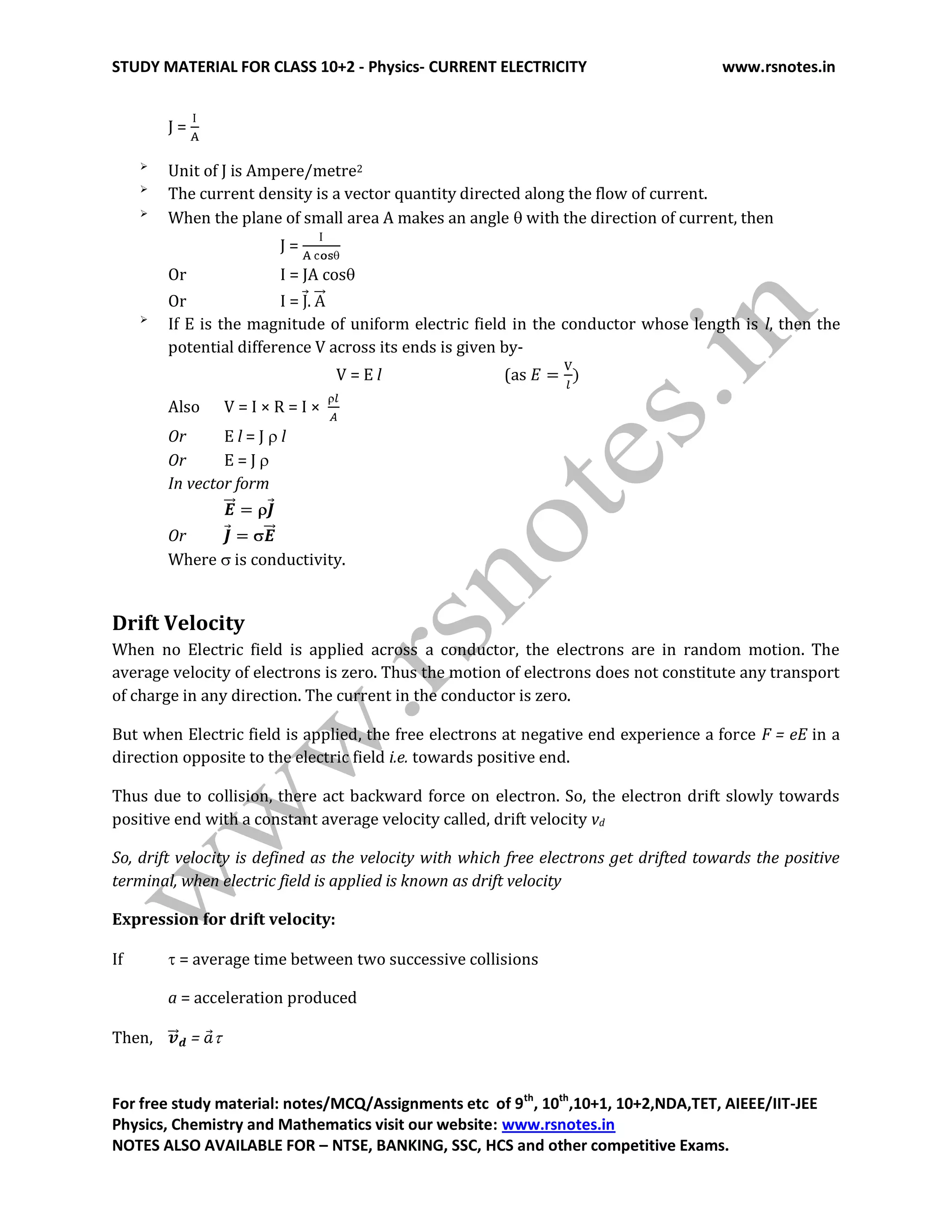 12th physics current electricity by shykh salam | PDF