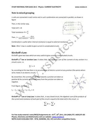 12th physics current electricity by shykh salam | PDF