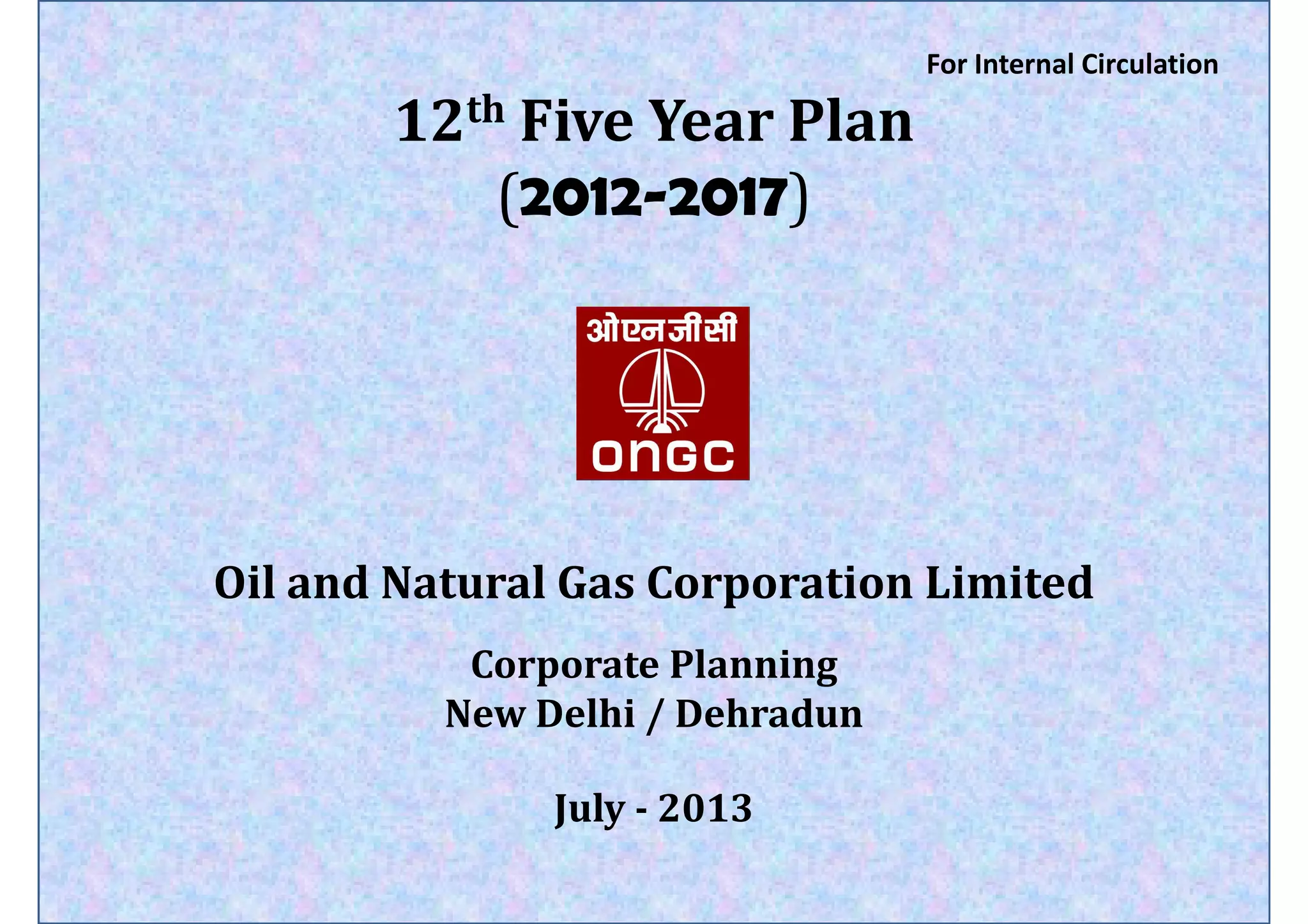 12th plan document ongc | PDF