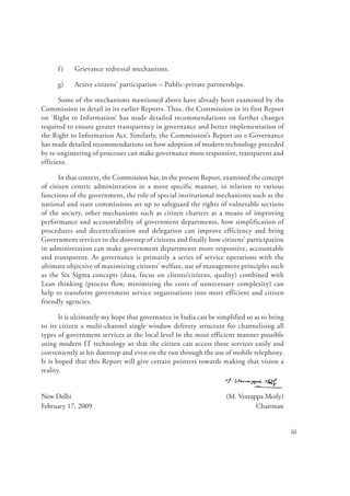 Second ARC(12th report)- citizen centric administration | PDF