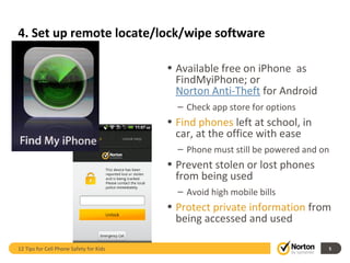 12 tips for cell phone safety for kids | PPT