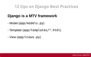 12 tips on Django Best Practices | PPT