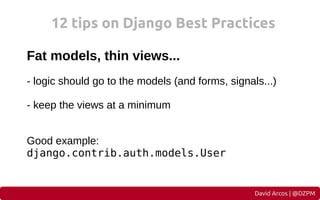 12 tips on Django Best Practices | PPT