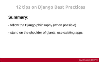 12 tips on Django Best Practices | PPT