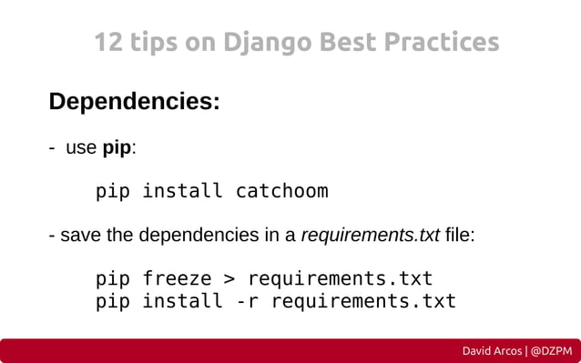12 tips on Django Best Practices | PPT