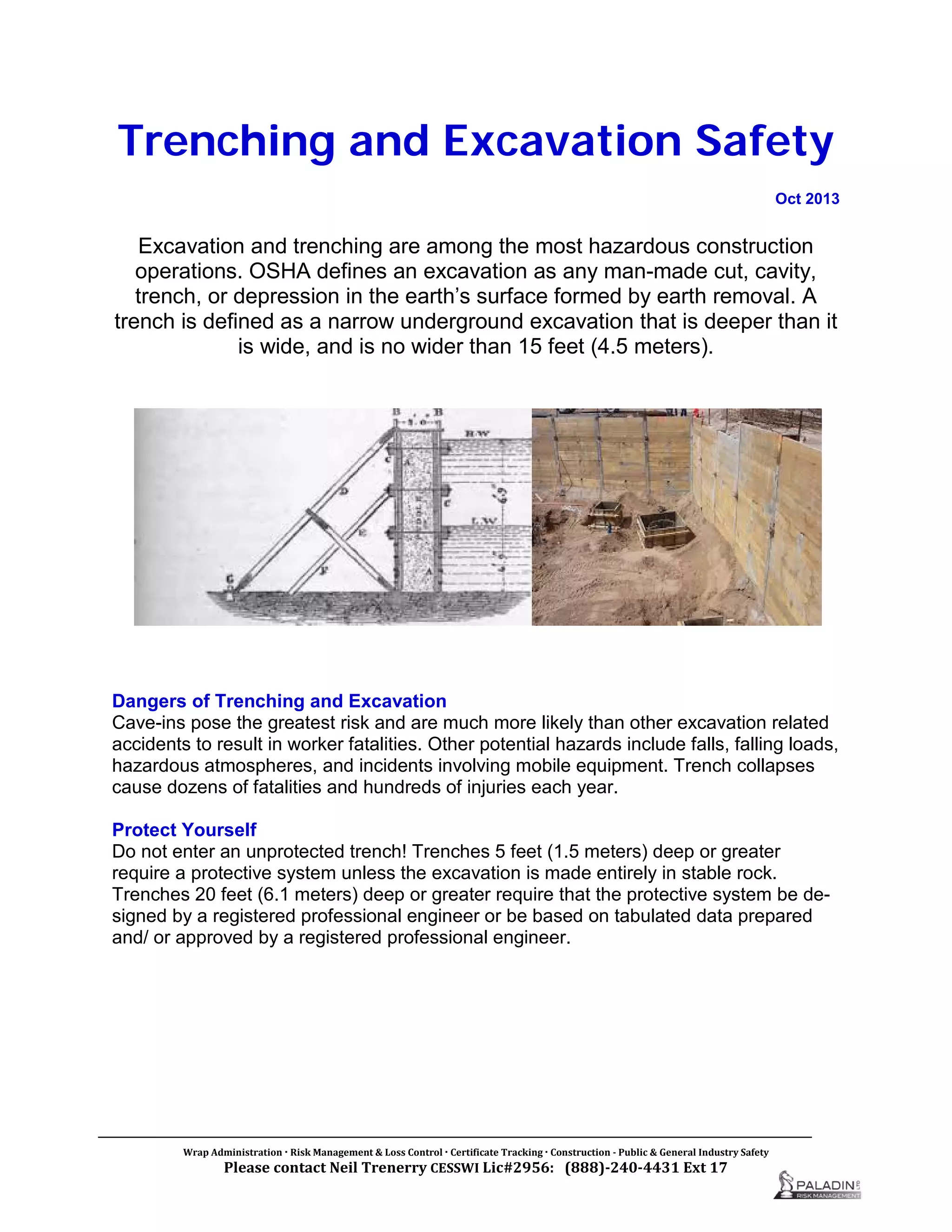 12 trenching and excavation safety | PDF | Scuba Diving | Extreme Sports