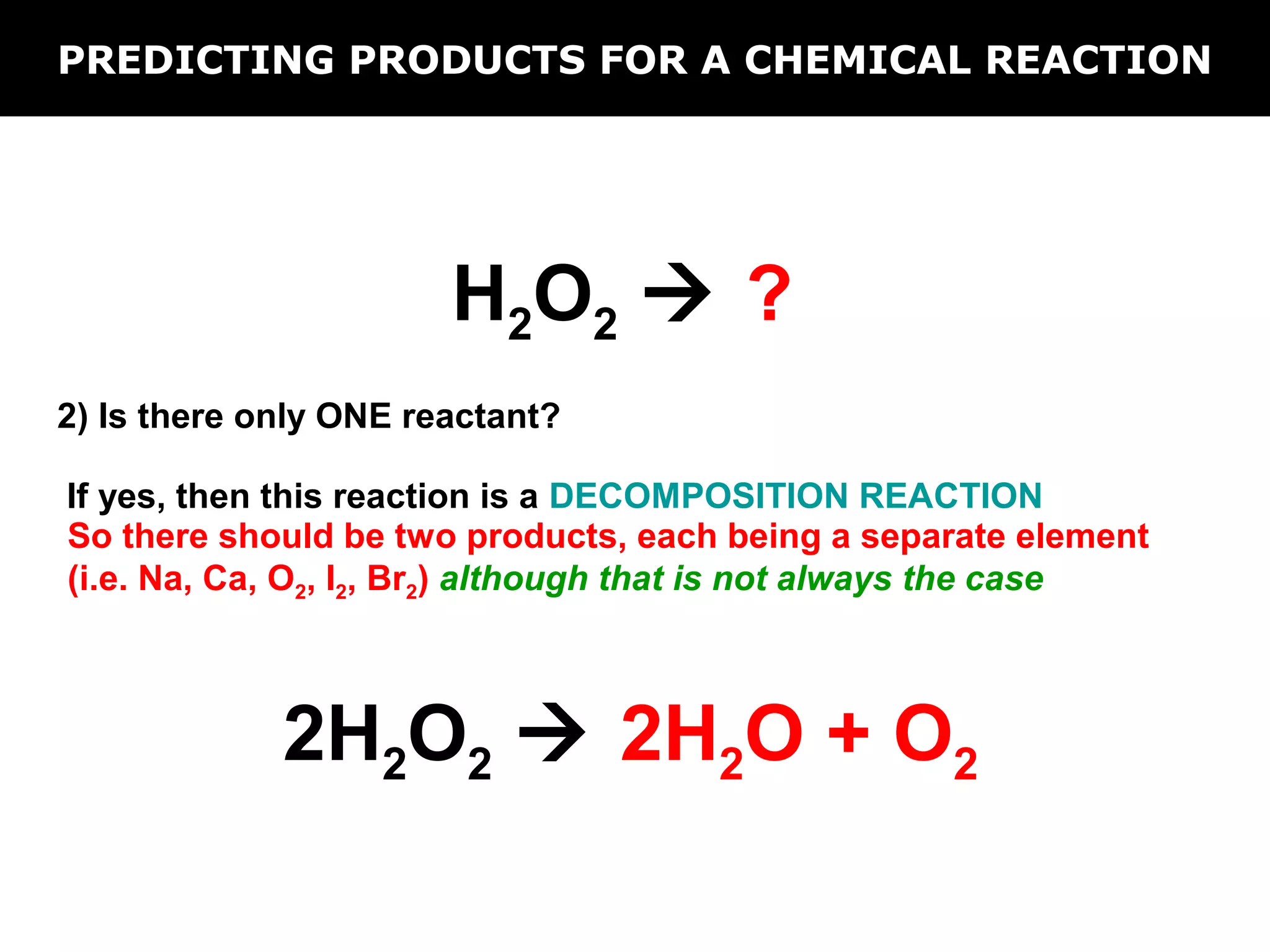 12 types of chemical reactions | PPT