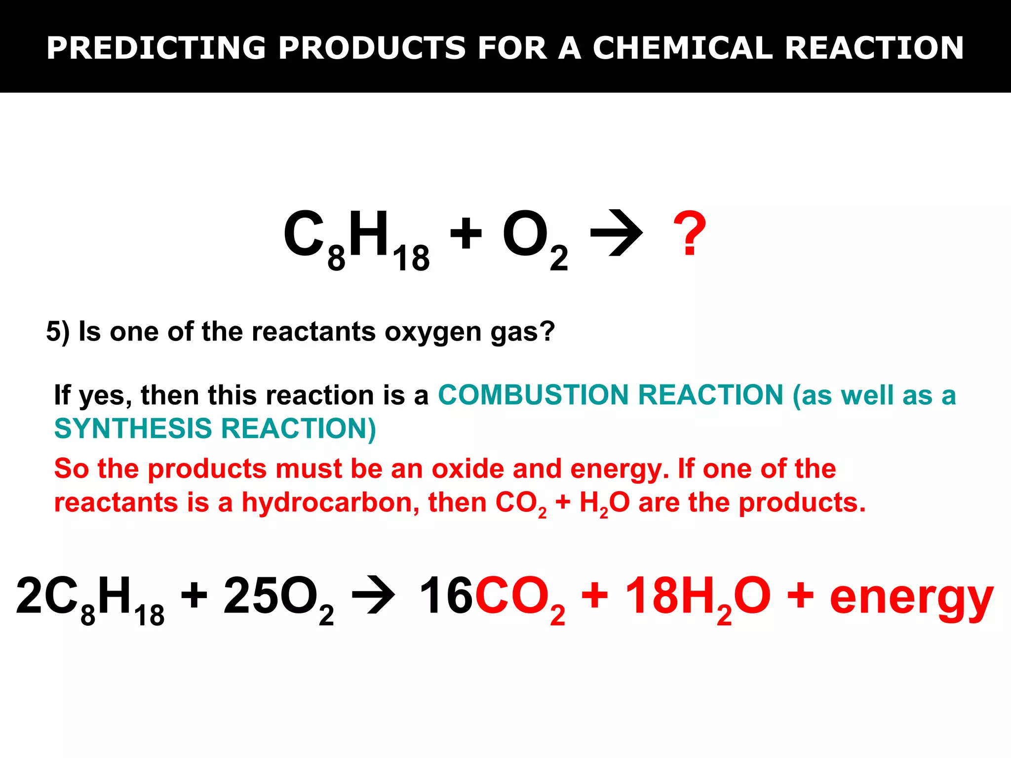 12 types of chemical reactions | PPT