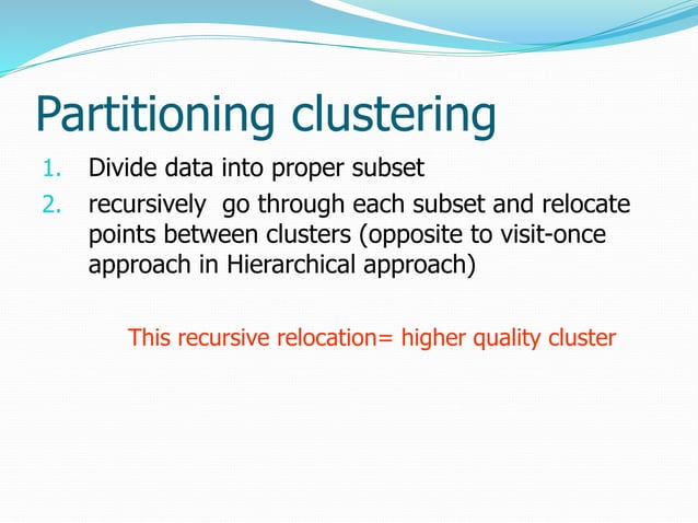12 types of clustering | PPTX | Databases | Computer Software and Applications