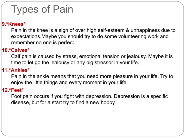 12 types of pain that are directly linked to emotion | PPT