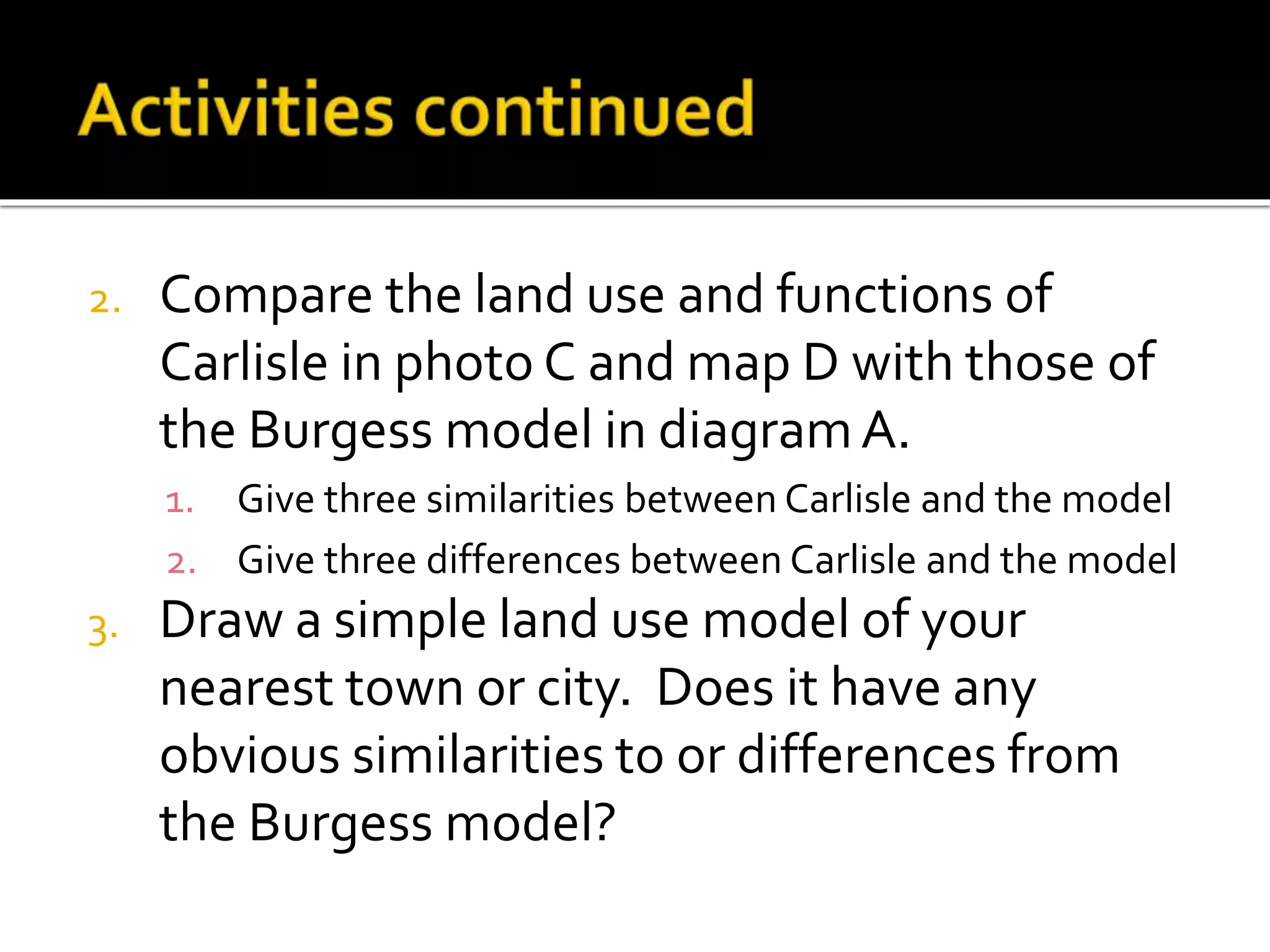 Burgess and Hoyt Land Use Models | PPTX