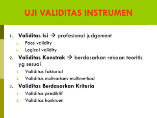 Uji Validitas dan Reliabilitas Pengukuran Psikologi | PDF
