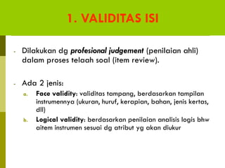 Uji Validitas dan Reliabilitas Pengukuran Psikologi | PDF