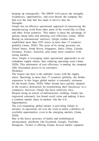 12Uniqlo ClothesNameInstitutionCourseProfessorDa | PDF