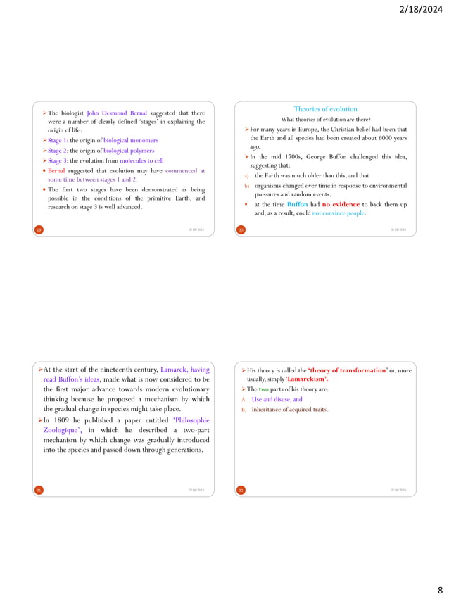 Grade 12 Biology teaching material on evolution | PDF