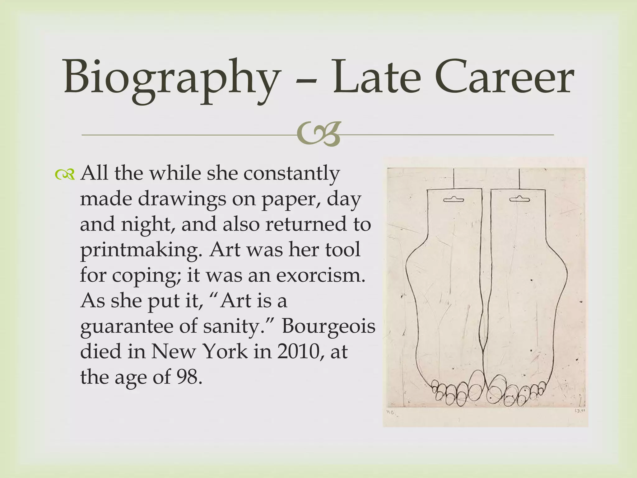 12VA Theory - Louise Bourgeois | PPTX