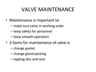 valve maintenance | PPT