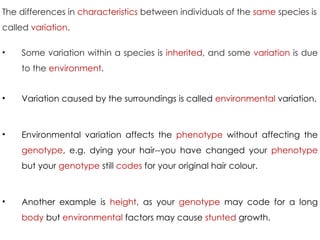 12 Variation and Evolution.pptx for GCSE | PPTX