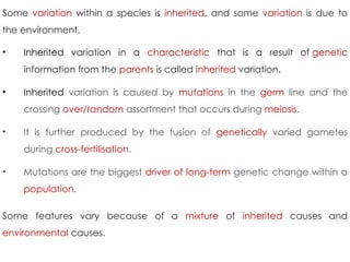 12 Variation and Evolution.pptx for GCSE | PPTX