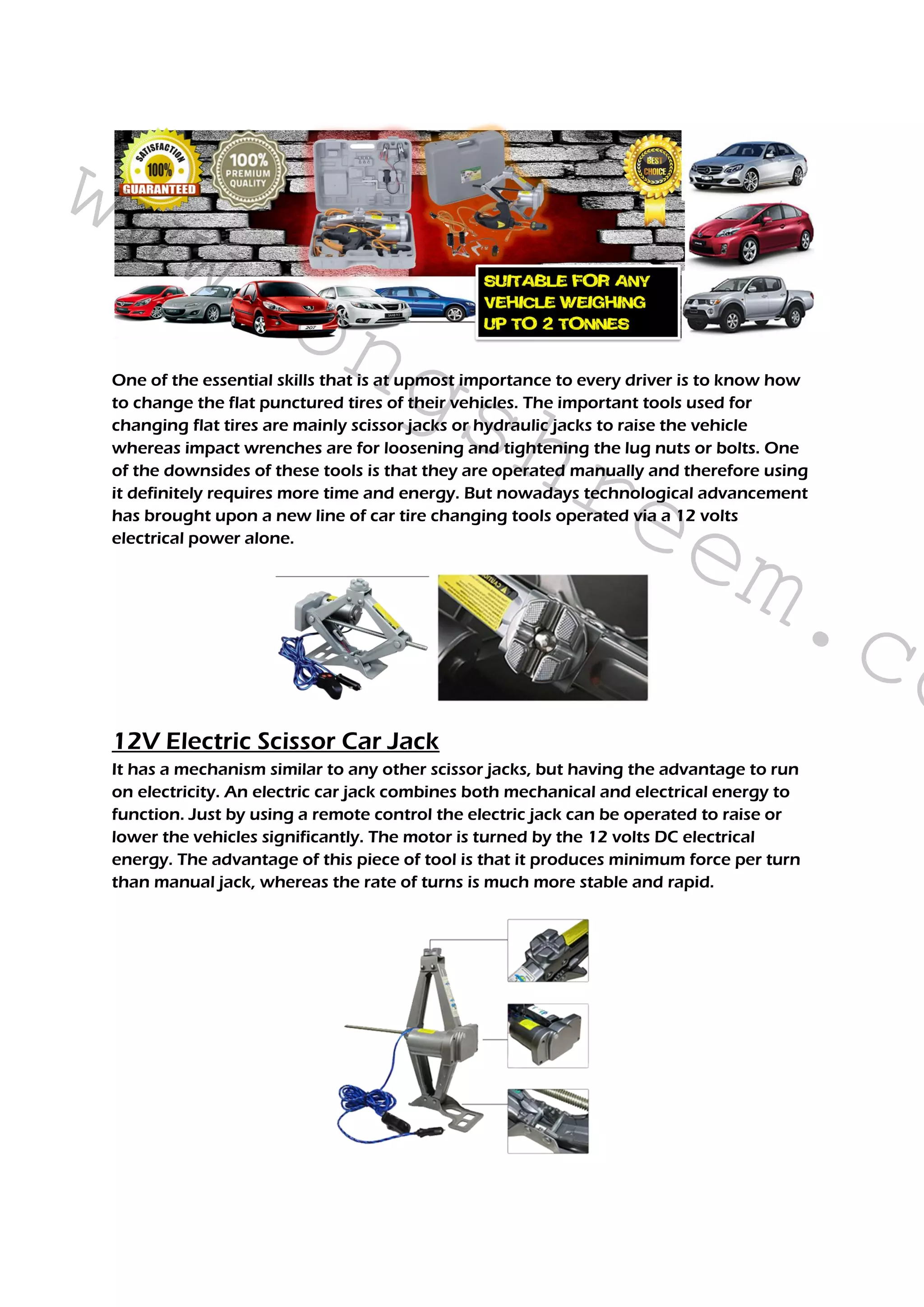 What is a 12v Electric Car Jack? | PDF