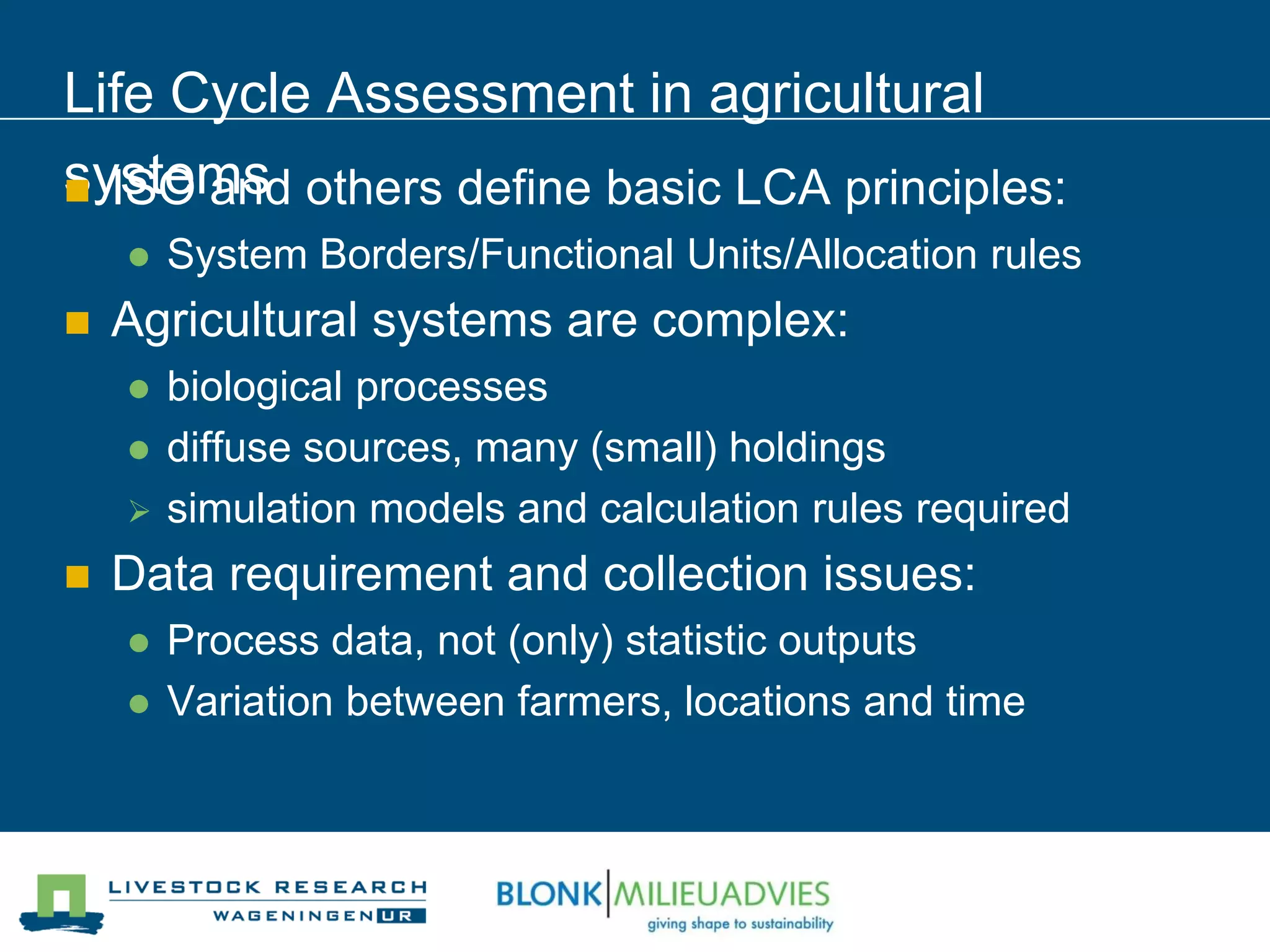 A database and calculation tool of the feed production chain to ...