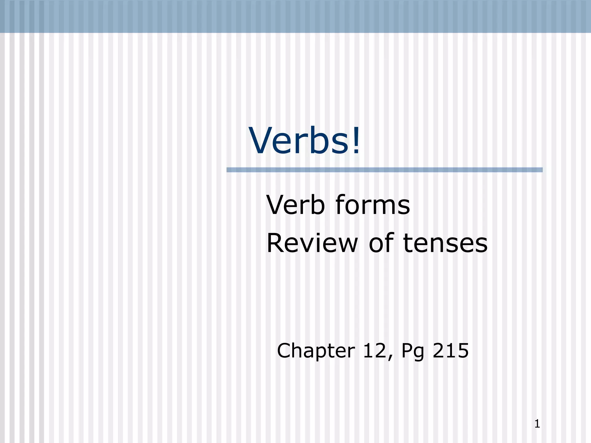 12 verb tenses | PPT