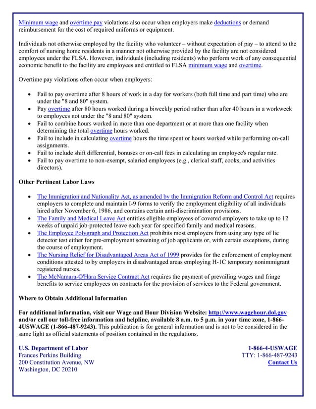 ATX22 Assisted Living Day Handout - Wage & Hour FLSA General Fact Sheet ...