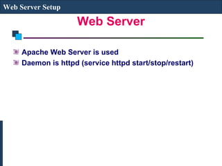 Linux System Administration - Web Server and squid setup | PPT | Free Download