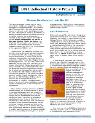 Women, Development, and the UN United Nations Intellectual History ...