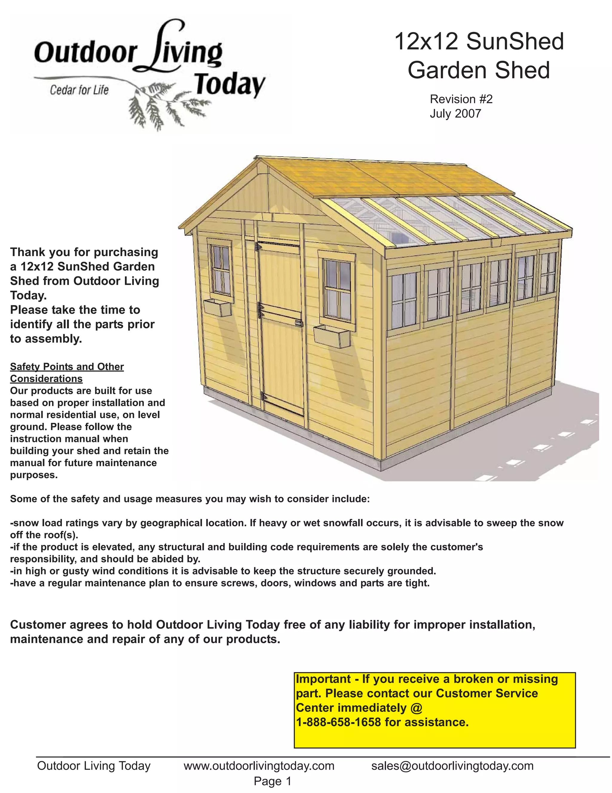 12x12 shed plan step by step | PDF