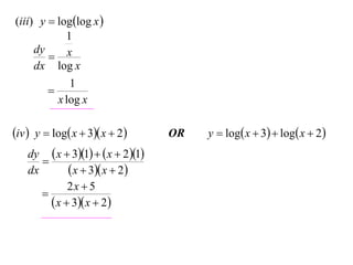 12 x1 t01 02 differentiating logs (2013) | PPT