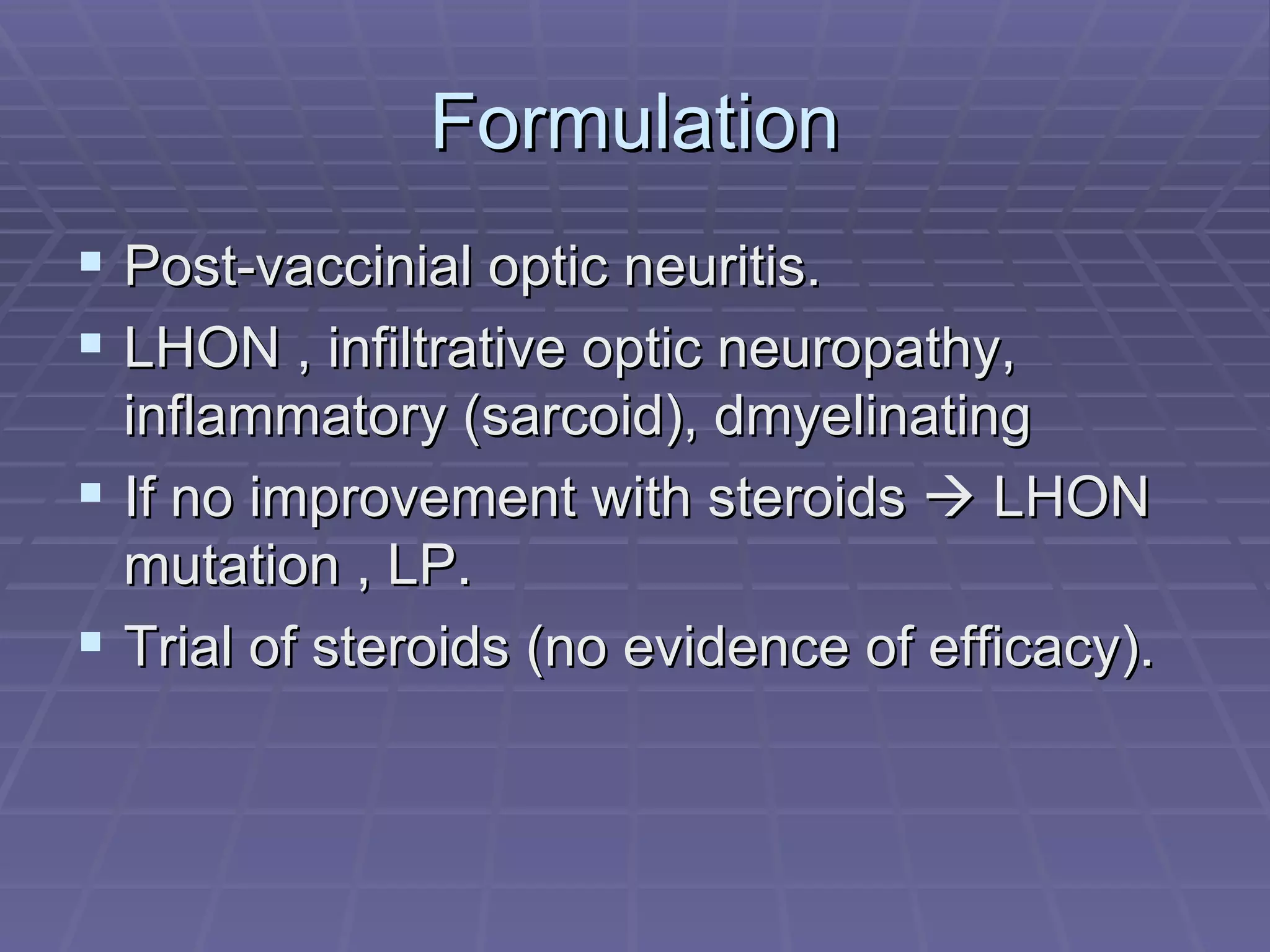Case : 12 year old with bilateral vision loss | PPT