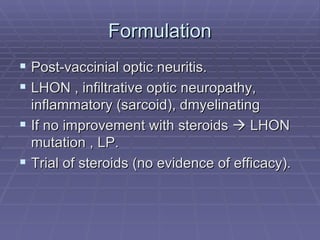 Case : 12 year old with bilateral vision loss | PPT