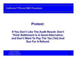 California FTB and SBE Procedure | PDF | Law