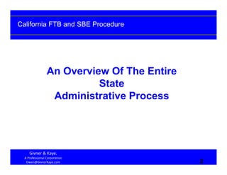 California FTB and SBE Procedure | PDF | Law