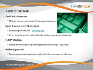 PrivateGSM - Voice Encryption Technical Overview | PPTX
