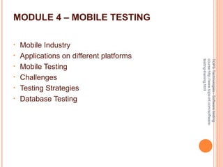 Software testing Training Syllabus Course | PPT