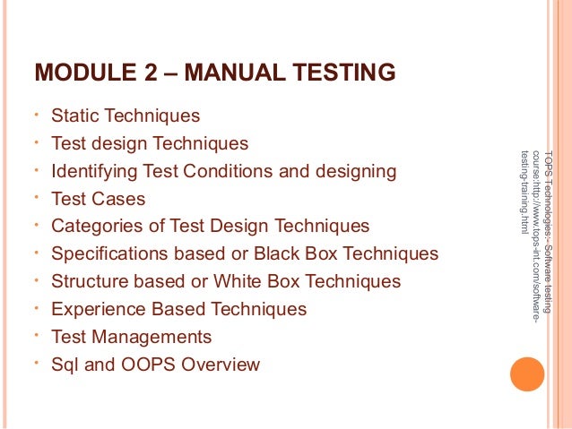 Software Testing Training Syllabus Course