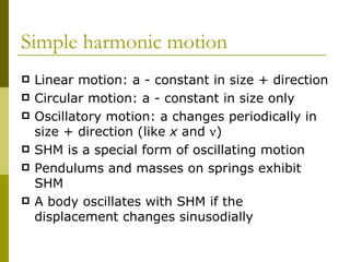 13.1.1 Shm Part 2 Circular To Shm | PPT