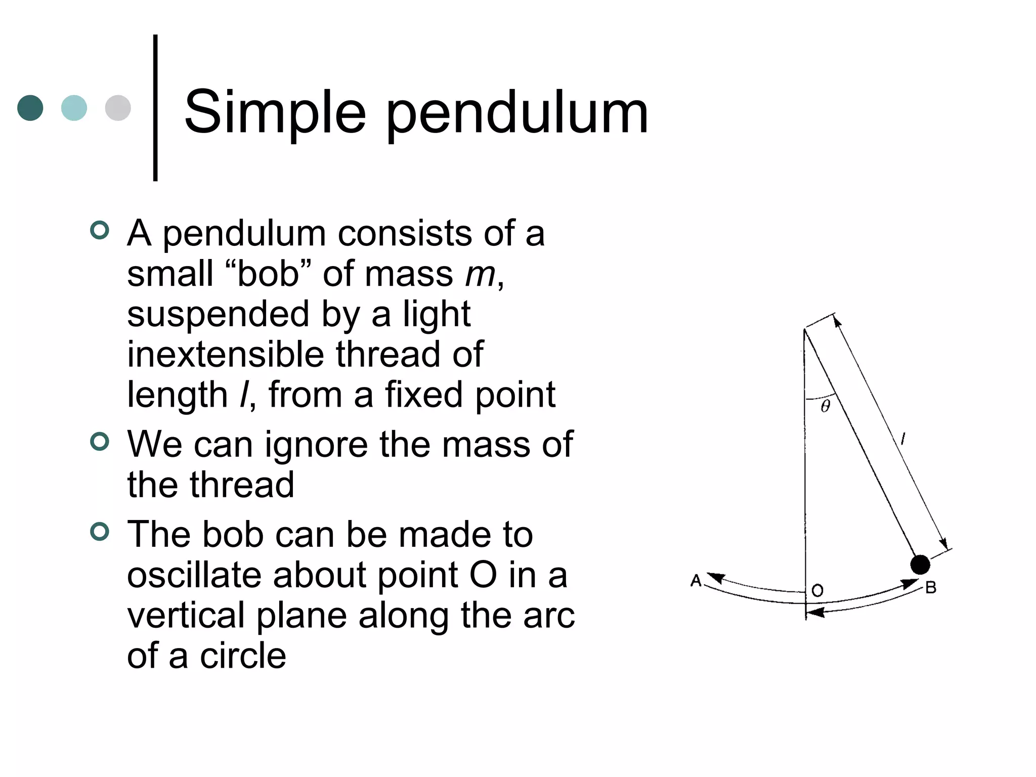 13.1.1 Shm Simple Pendulums | PPT