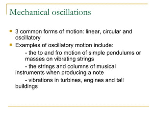13.1. Mechanical Oscillations | PPT | Physics | Science