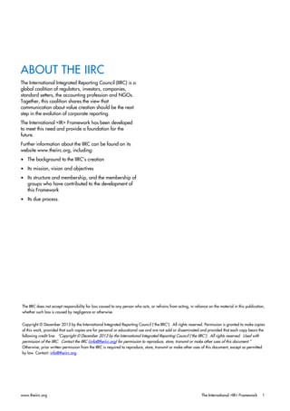 Reportes Integrados - The International Framework IR | PDF