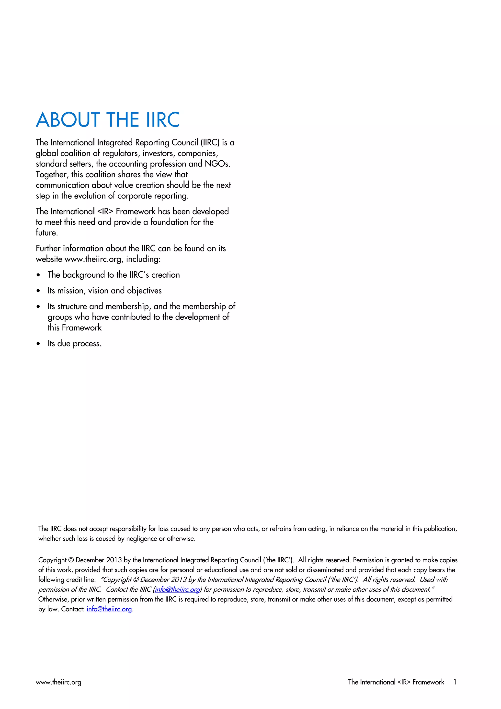 The International Framework (IR) | PDF