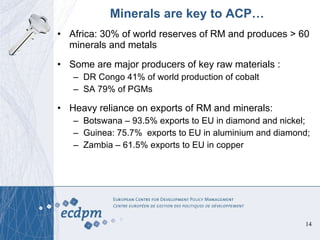 Mineral resources: State of play in EPA Negotiations and Implications ...