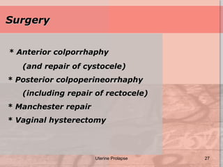 Uterine Prolapse | PPT