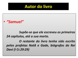 13. O Livro de i samuel | PPTX
