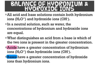 Acid and Base Solutions | PDF